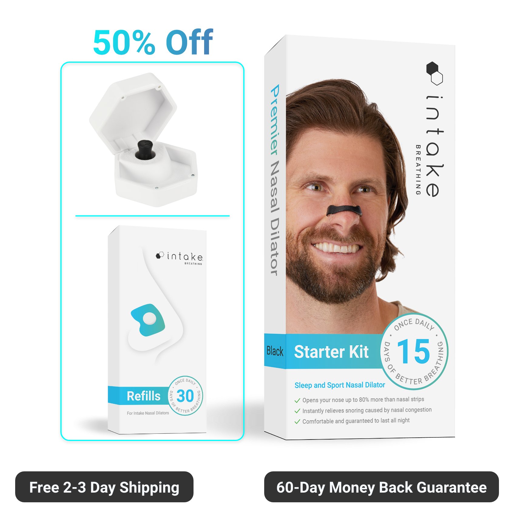 Intake Premier Nasal Dilator | Nose Breathing & Snoring Solution